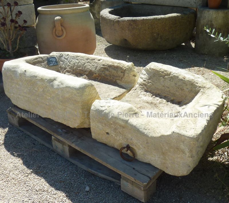 Stone trough - antique trough in stone for a fine garden decoration